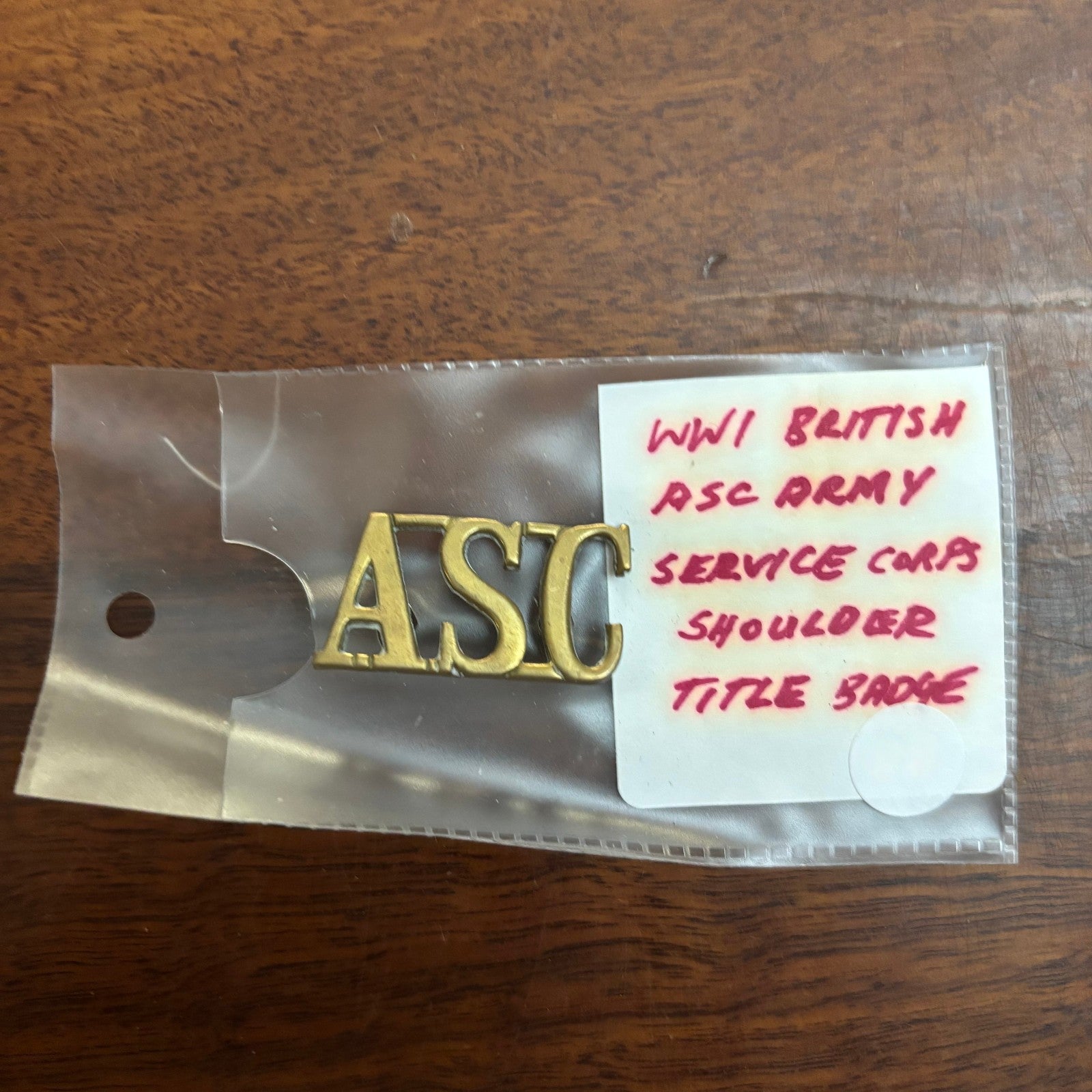 Original British Army ASC Shoulder Title – Army Service Corps – WWI Pe ...