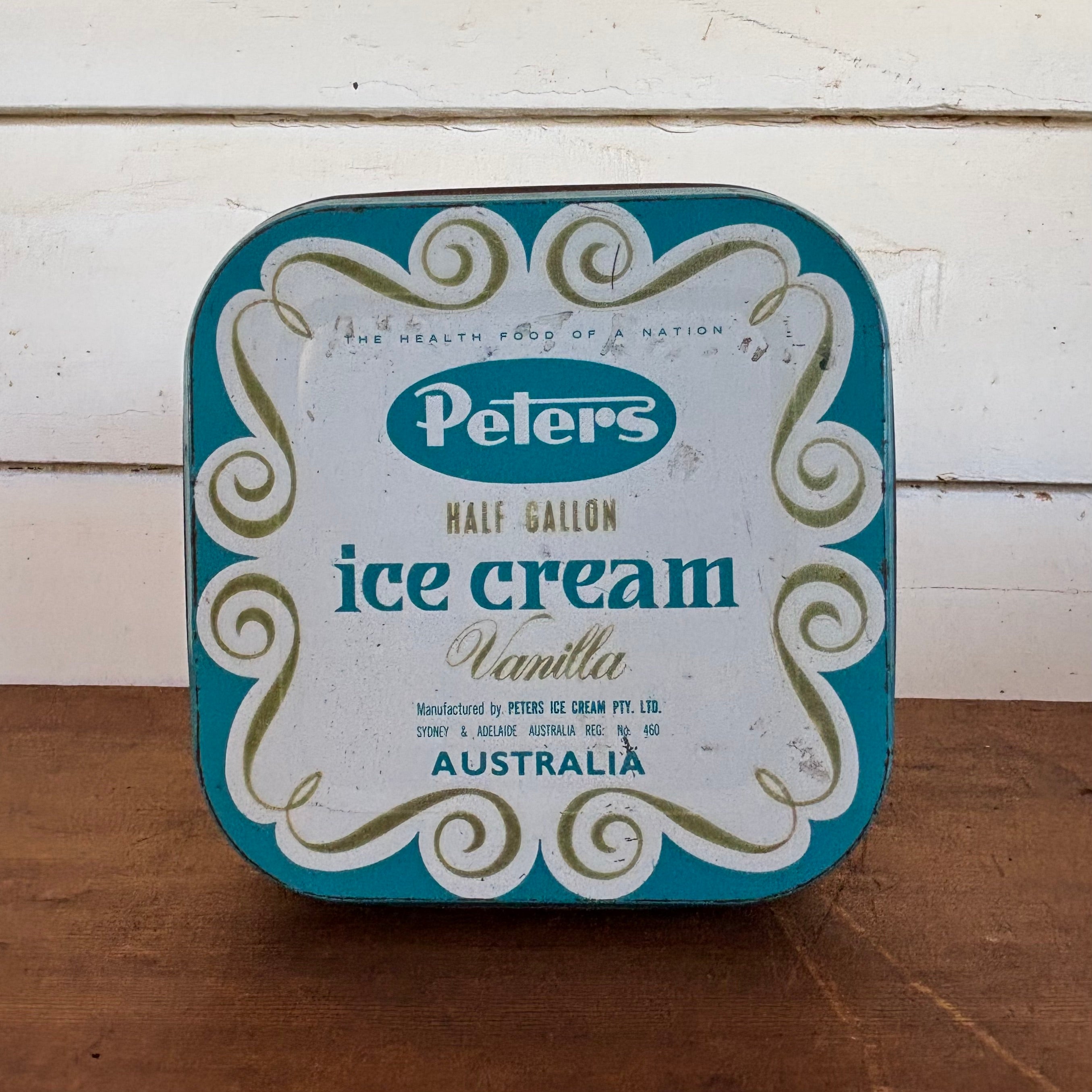 Vintage Peters Ice Cream Half-Gallon Tin – Vanilla, c.1950s – Northam ...